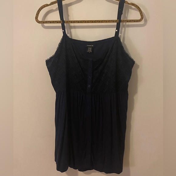 torrid | Tops | Deep Navy Blue Baby Doll Cami | Poshmark